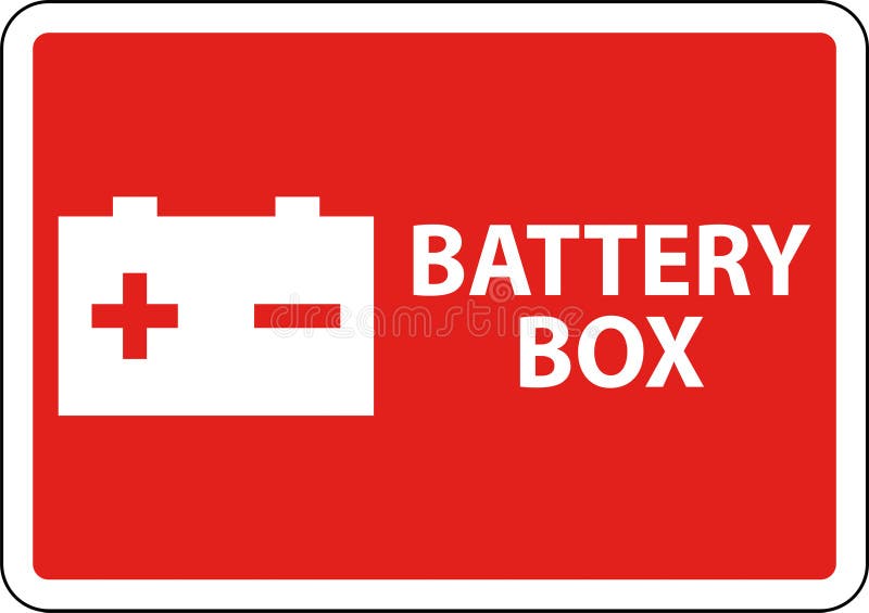 Symbol Battery Sign Battery Box on White Background Stock Vector ...