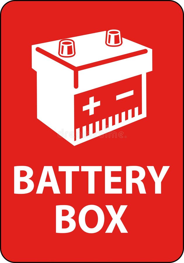 Symbol Battery Sign Battery Box on White Background Stock Vector ...