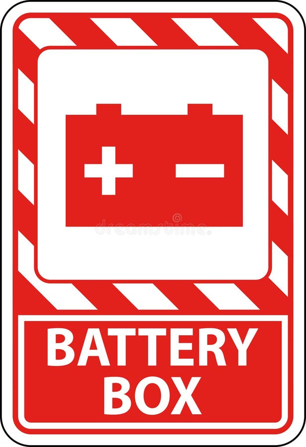 Symbol Battery Sign Battery Box on White Background Stock Vector ...