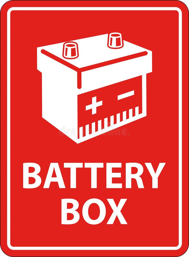Symbol Battery Sign Battery Box on White Background Stock Vector ...