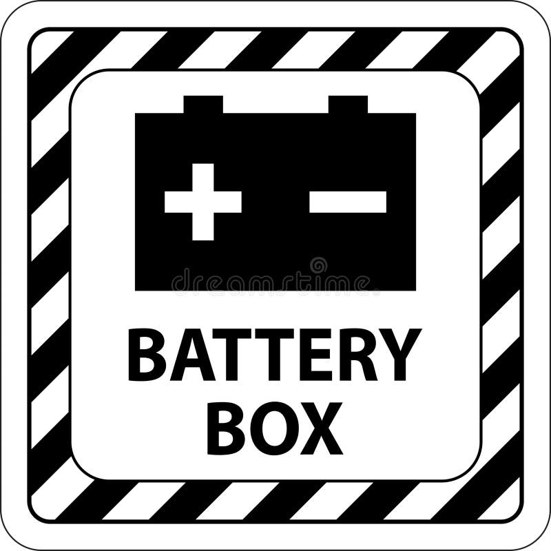 Symbol Battery Sign Battery Box on White Background Stock Vector ...