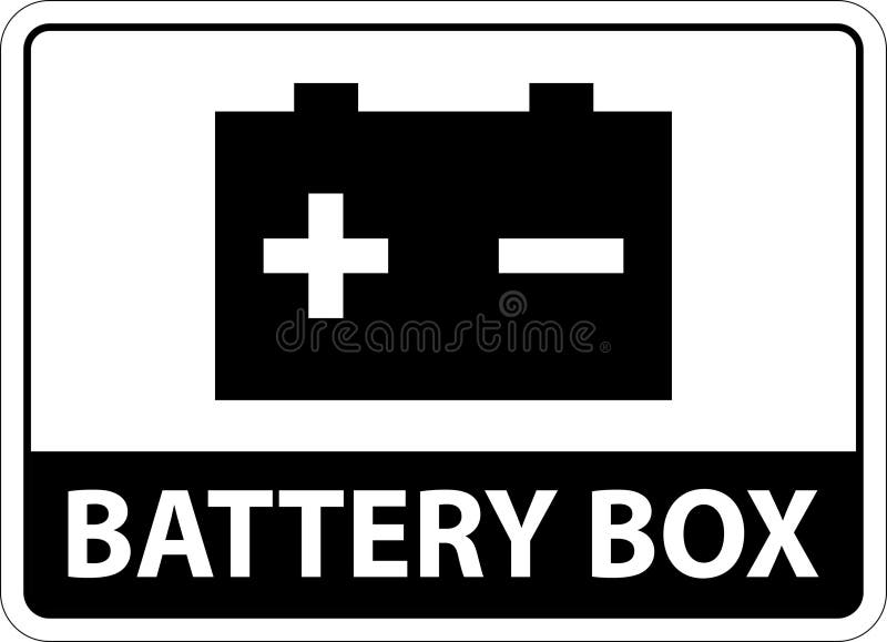Symbol Battery Sign Battery Box on White Background Stock Vector ...