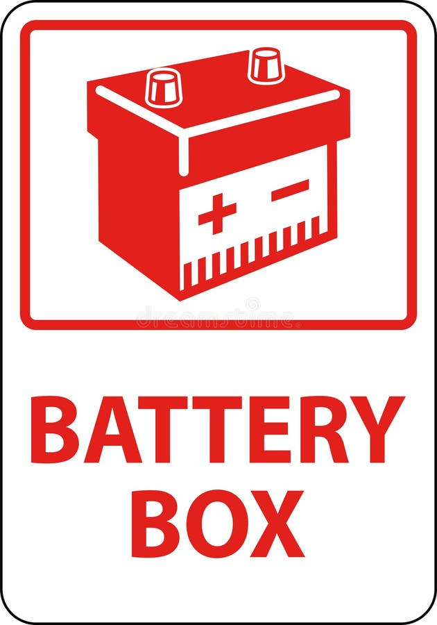 Symbol Battery Sign Battery Box on White Background Stock Vector ...