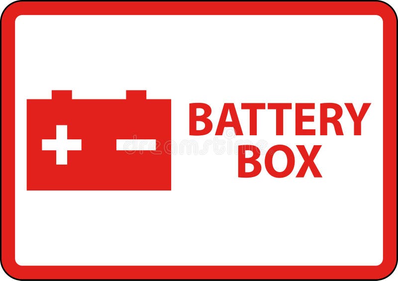 Symbol Battery Sign Battery Box on White Background Stock Vector ...