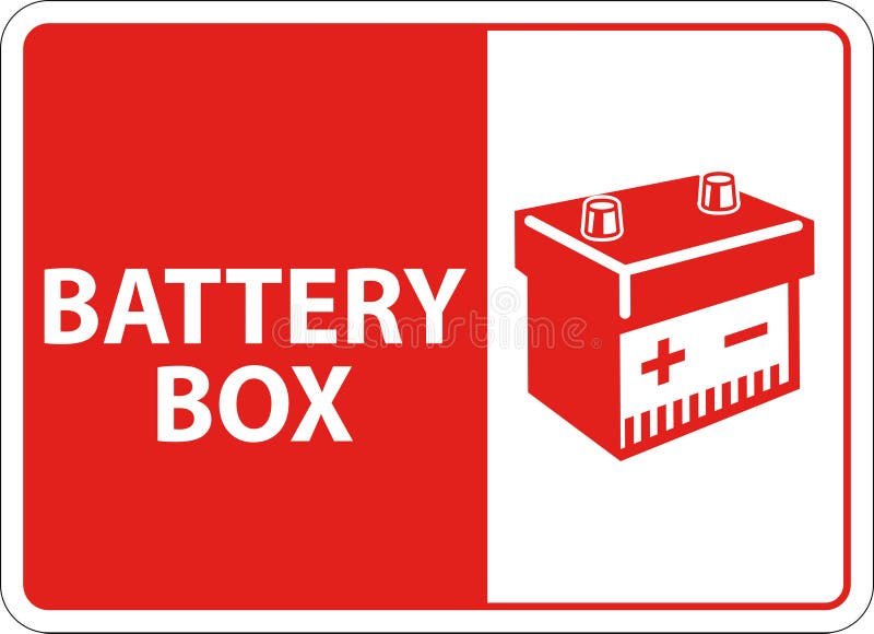 Symbol Battery Sign Battery Box on White Background Stock Vector ...