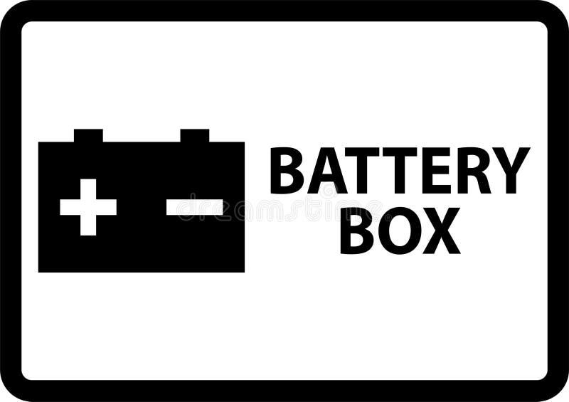Symbol Battery Sign Battery Box on White Background Stock Vector ...