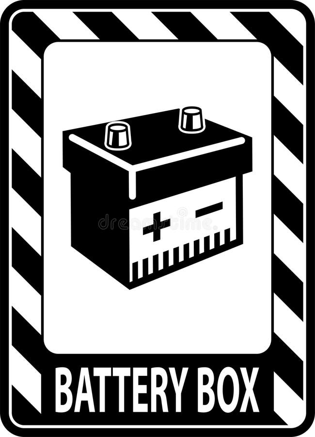 Symbol Battery Sign Battery Box on White Background Stock Vector ...