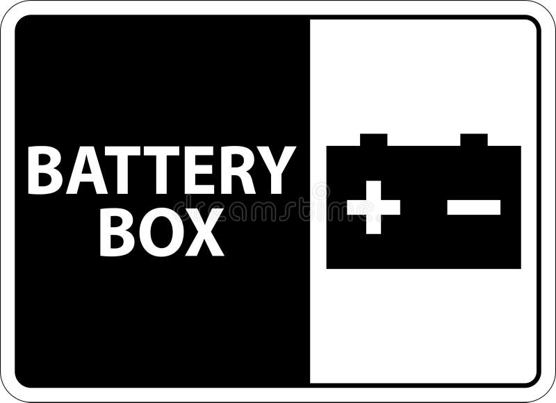Symbol Battery Sign Battery Box on White Background Stock Vector ...