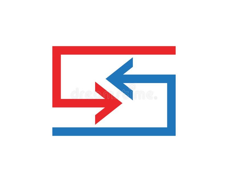 Symbol of Bidirectional Arrows Data Transfer Stock Vector ...