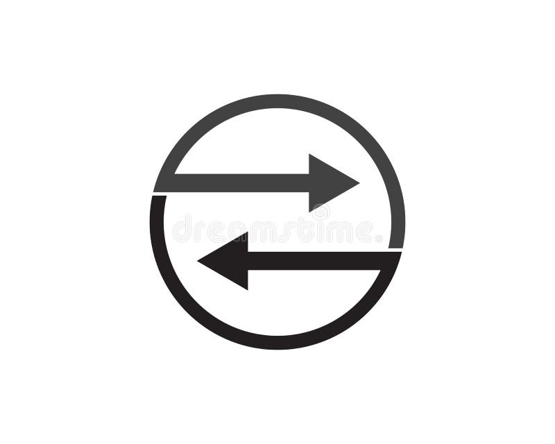 Symbol of Bidirectional Arrows Data Transfer Stock Vector ...