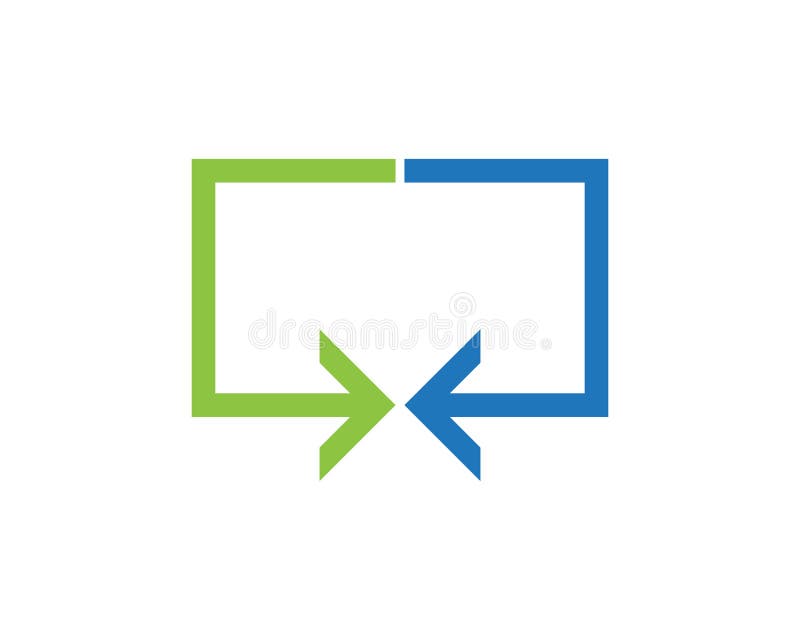 Symbol of Bidirectional Arrows Data Transfer Stock Vector ...