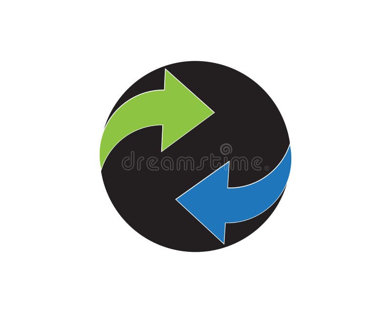 Symbol of Bidirectional Arrows Data Transfer Stock Vector ...