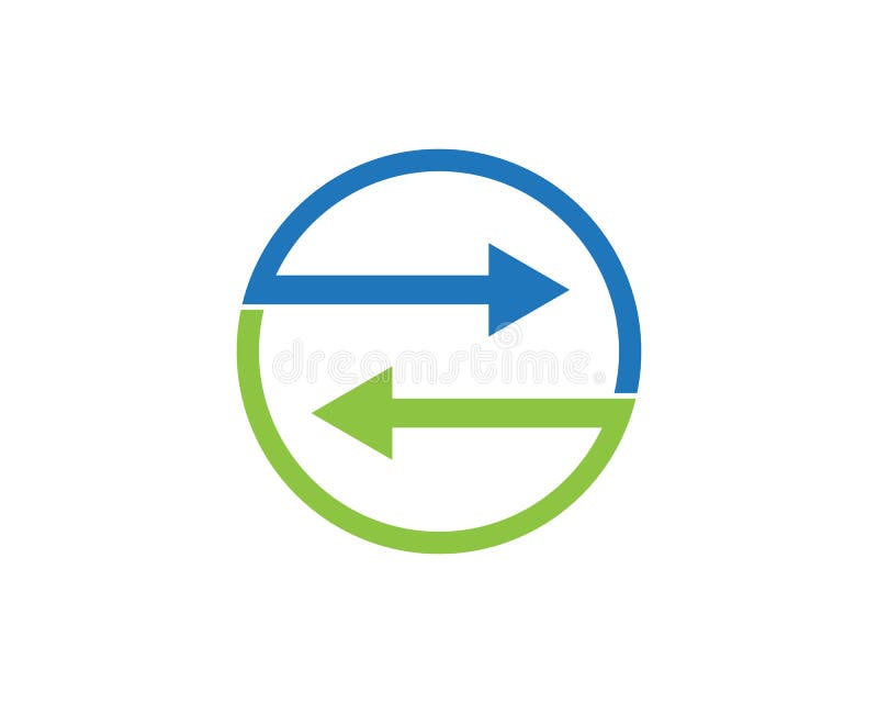 Symbol of Bidirectional Arrows Data Transfer Stock Vector ...