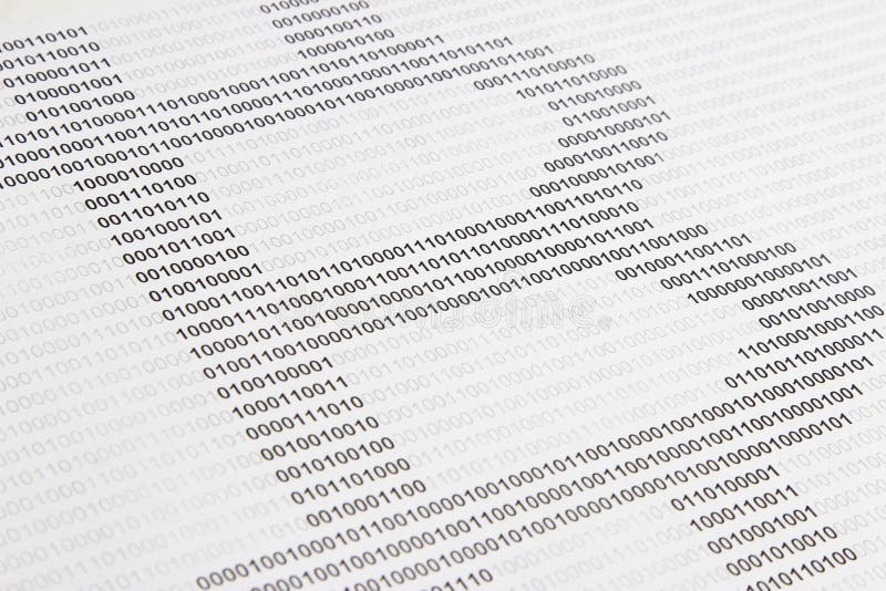 Symbol of Bitcoin is Encrypted in Binary Code Stock Image - Image of ...