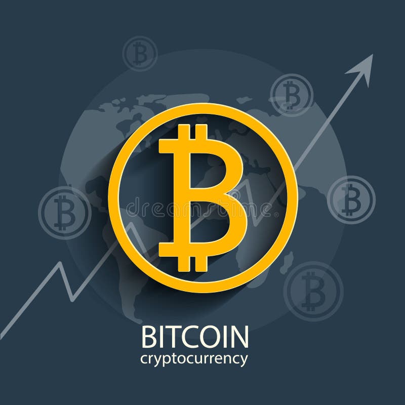 Symbol of Bitcoin. stock illustration. Illustration of blockchain ...