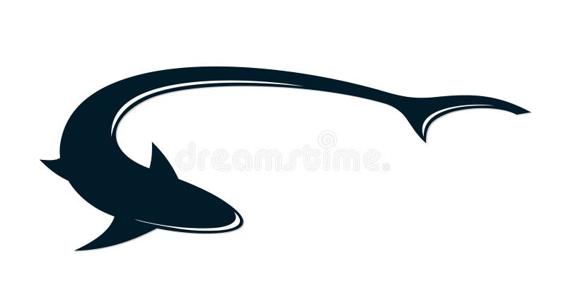 Symbol of blue fish. stock vector. Illustration of animal - 307086305