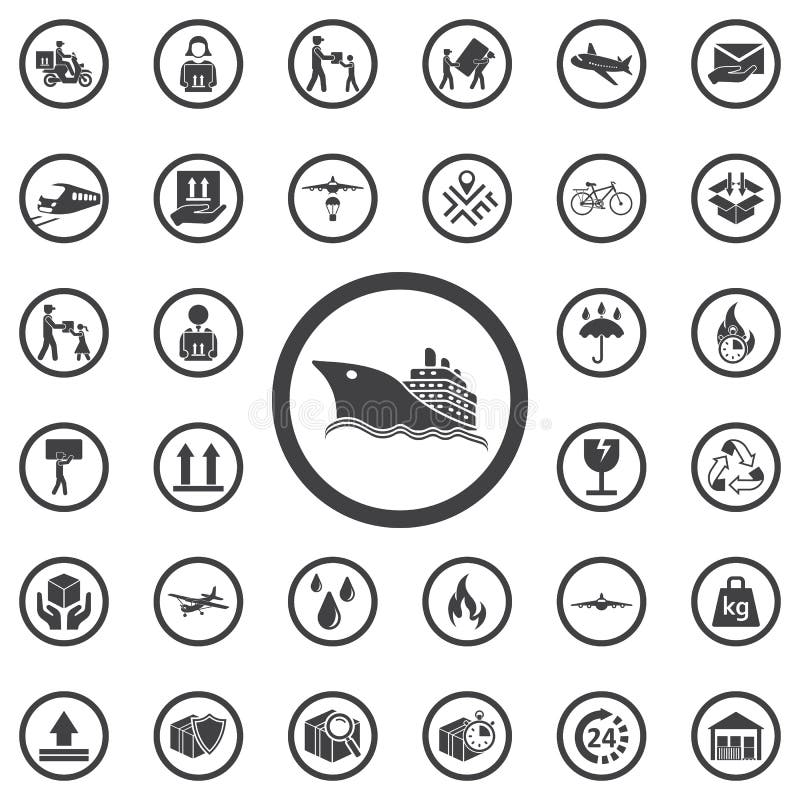 Symbol boat icon stock illustration. Illustration of creative - 108918969