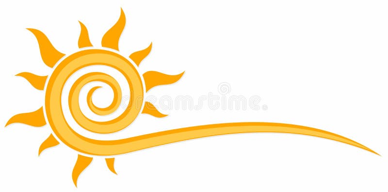 Symbol of bright sun. stock vector. Illustration of wave - 148496298