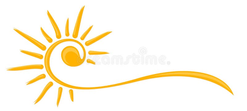 Symbol of bright sun. stock vector. Illustration of vector - 201147708