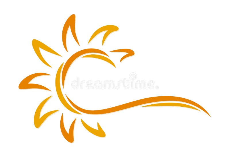 Symbol of a Bright, Shining Sun. Stock Vector - Illustration of beauty ...