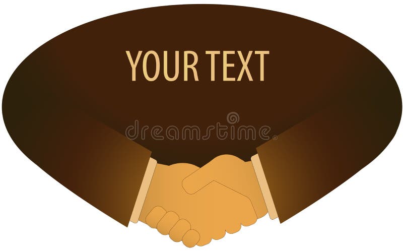 Symbol with Business Handshake Stock Vector - Illustration of ...