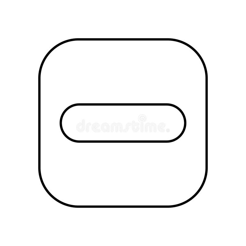Symbol less Button Isolated Icon Design Stock Illustration ...