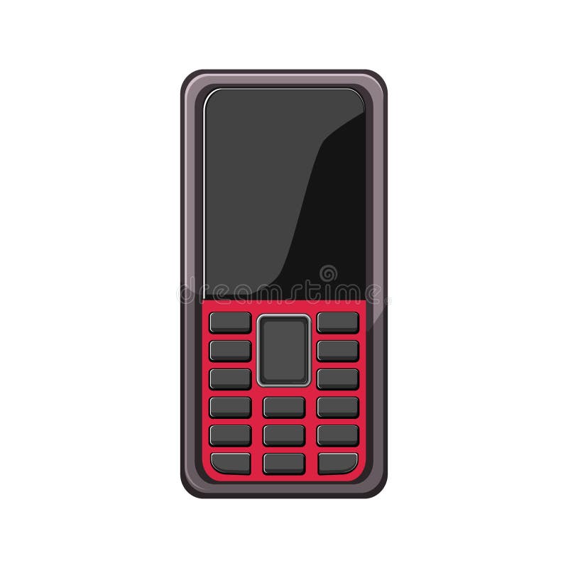 Symbol Button Phone Cartoon Vector Illustration Stock Vector ...