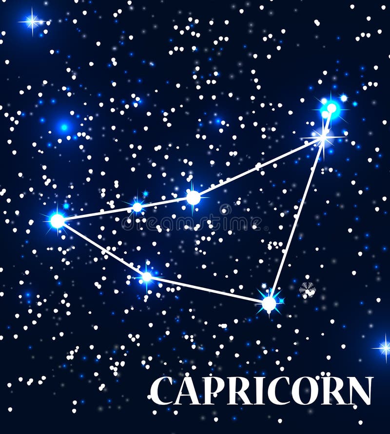 Symbol of Capricorn Zodiac Sign Made with Spots Stock Illustration ...