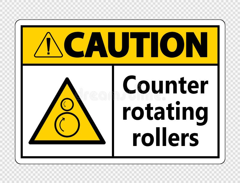 Caution Rotating Part Inside Keep Hand Clear Symbol Sign, Vector ...