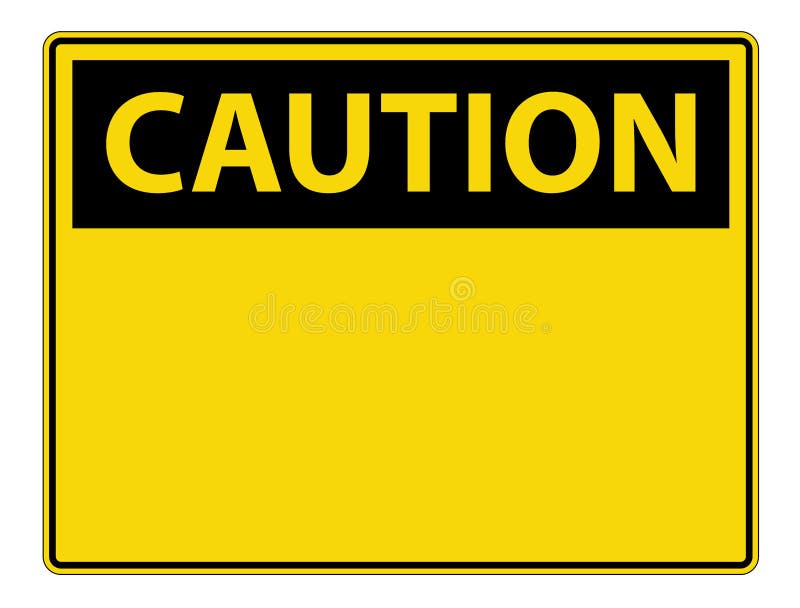 Symbol Symbol Caution Sign Label on White Background Stock Vector ...