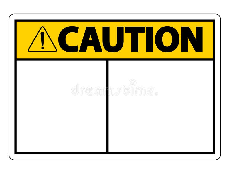 Symbol Caution Sign Label on White Background Stock Vector ...