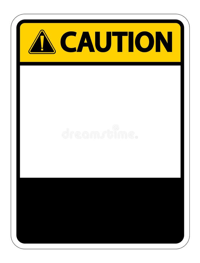 Symbol Caution Sign Label on White Background Stock Vector ...