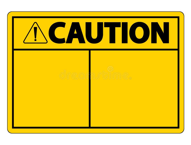 Symbol Caution Sign Label on White Background Stock Vector ...