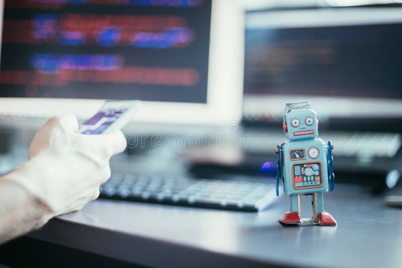 Symbol For A Chatbot Or Social Bot And Algorithms, Program Code In The ...