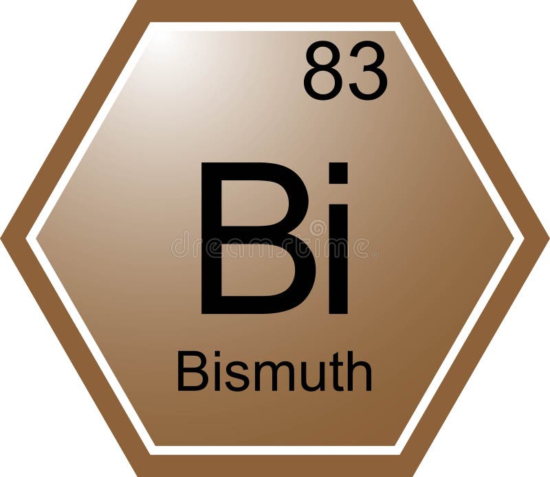 The Symbol of the Chemical Element Bi is Bismuth. Stock Illustration ...