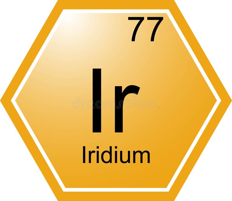 The Symbol of the Chemical Element Ir is Iridium. Stock Vector ...