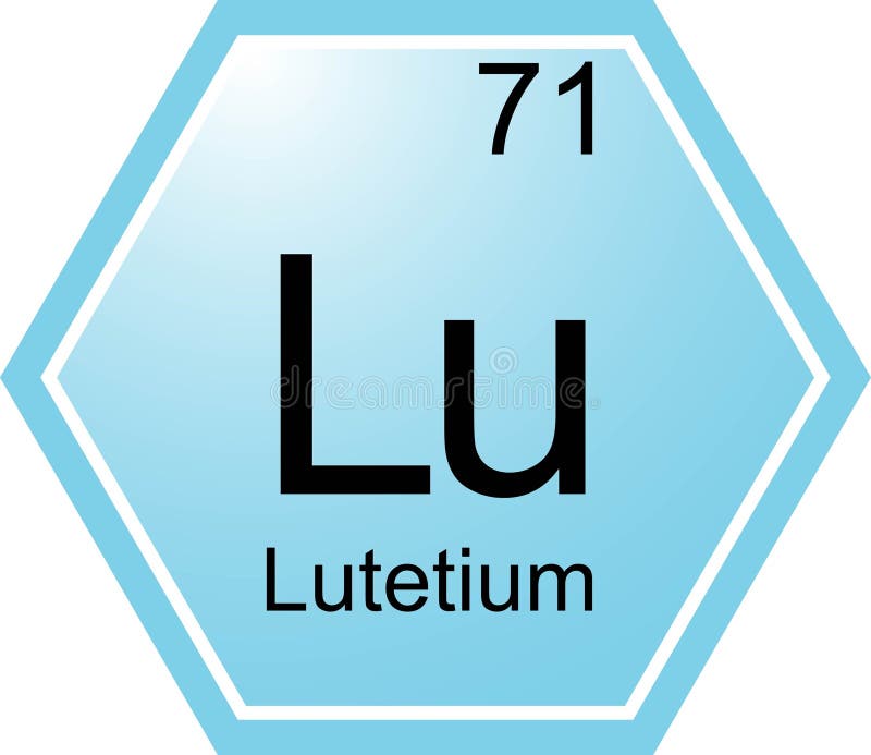 The Symbol of the Chemical Element Lu is Lutetium. Stock Vector ...