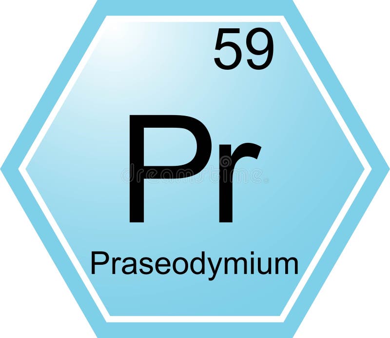 The Symbol of the Chemical Element Pr is Praseodymium. Stock ...