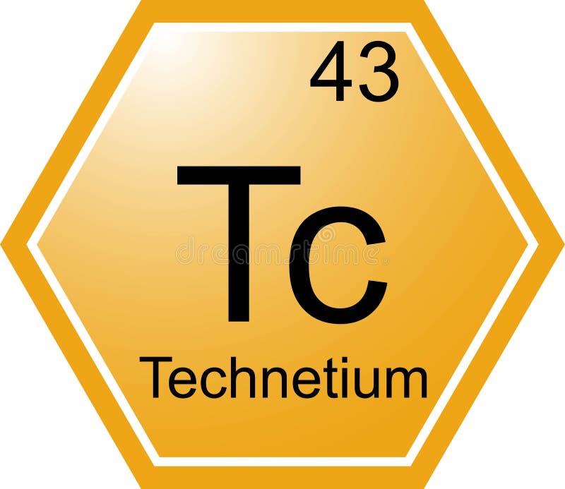 The Symbol of the Chemical Element Tc is Technetium. Stock Vector ...