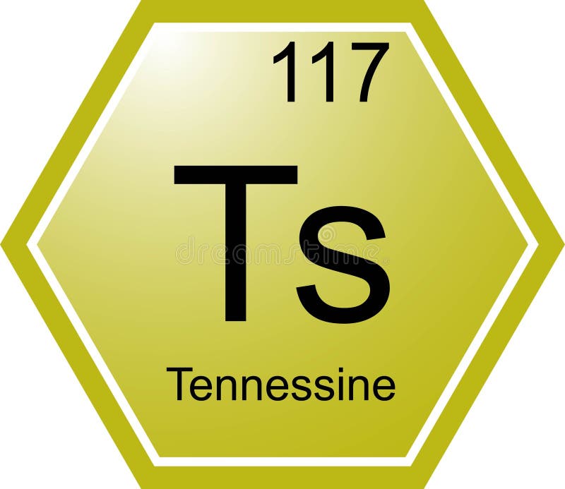 The Symbol of the Chemical Element Ts is Tennessine. Stock Illustration ...