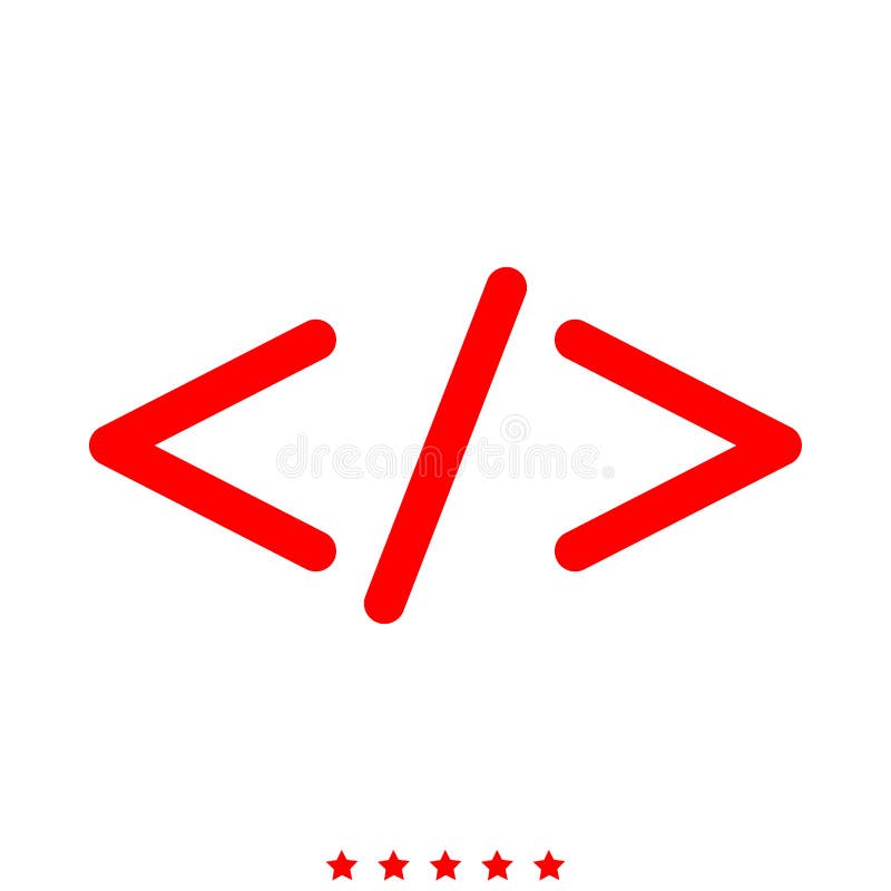 Symbol Code Icon . Different Color Stock Vector - Illustration of ...