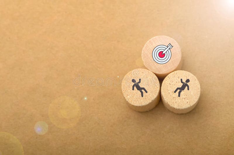 Symbol of Collaboration: Reaching for the Target Together Stock Photo ...