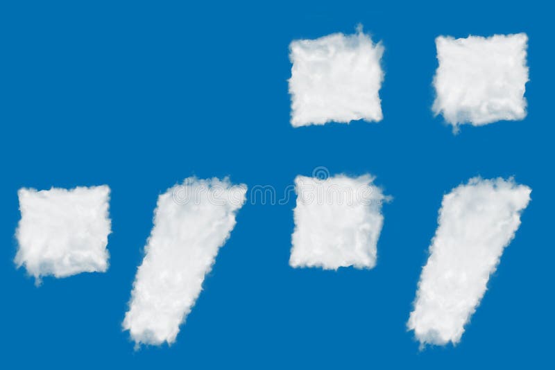 Symbol Comma, Dot, Column, Semicolon Made of Cloud Stock Image - Image ...