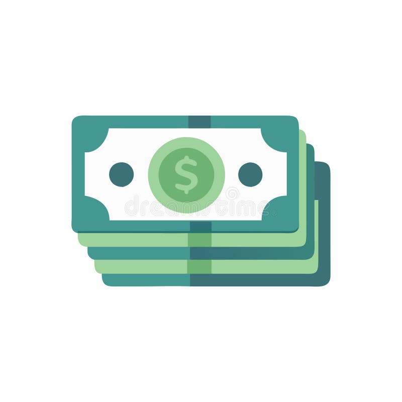 Comprehensive Banknote Stack Symbol Stock Vector - Illustration of ...