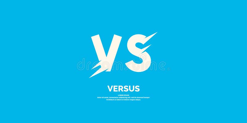 Symbol of Confrontation. Emblem and the Writing Versus Stock Vector ...