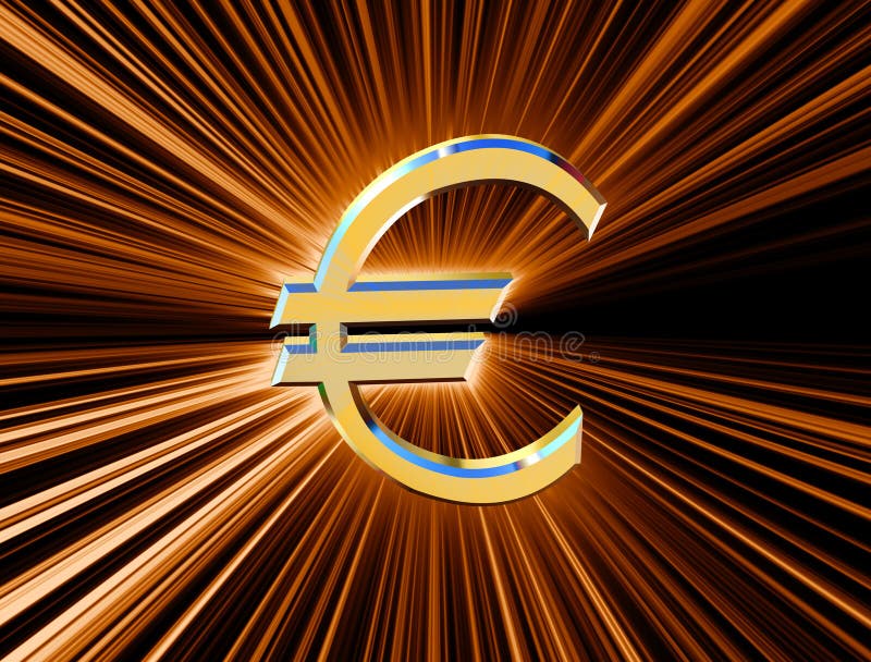 Symbol currency euro stock illustration. Illustration of metal - 89432418