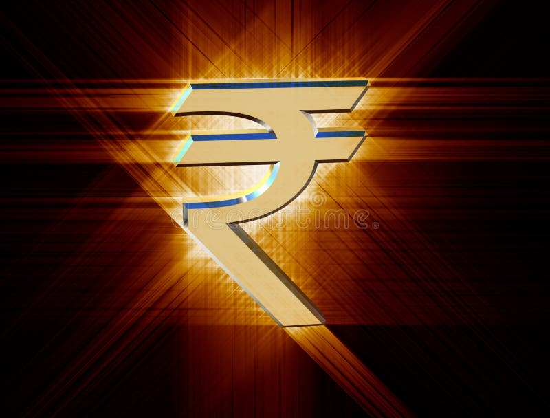 Golden symbol of the ruble stock illustration. Illustration of metal ...