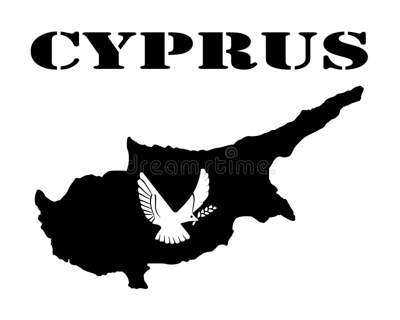 Symbol of Cyprus and map stock vector. Illustration of symbol - 95186183