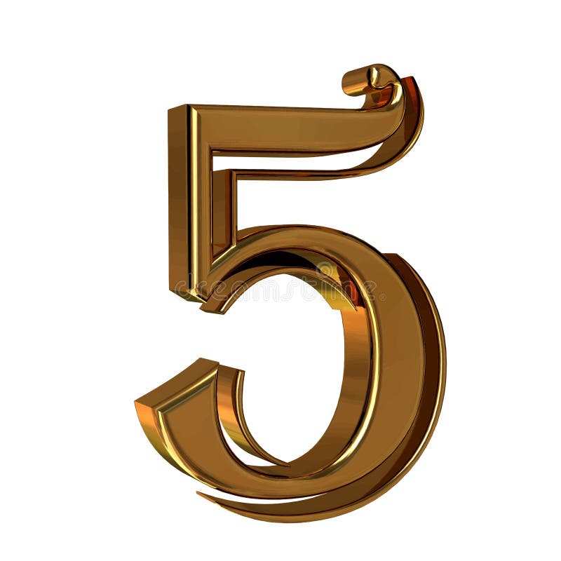 Symbol 3d Made of Gold. Number 5 Stock Vector - Illustration of ... Symbol 3d Made of Gold. Number 5 Stock Vector - Illustration of ...
