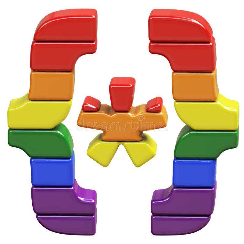 Symbol 3d Made of LGBT Flag Colors Stock Vector - Illustration of ...